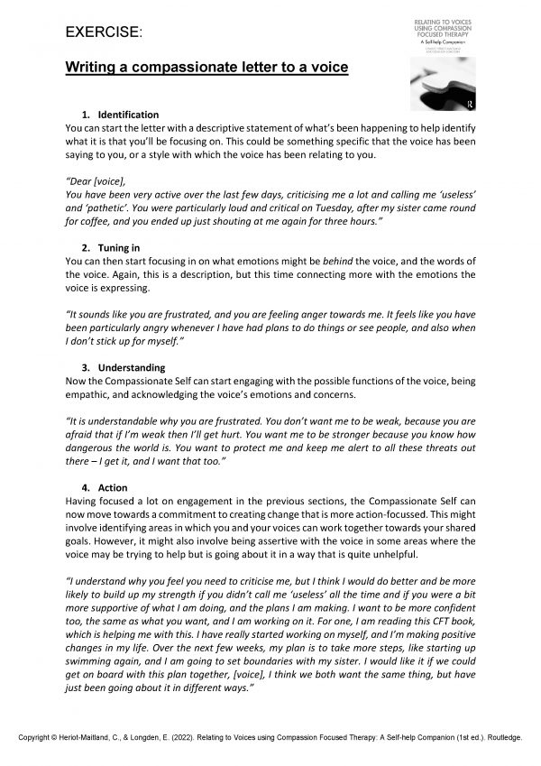 Exercises – Relating to voices